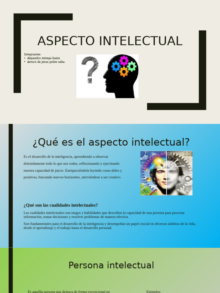 Aspecto Intelectual | PDF | Las emociones | Inteligencia