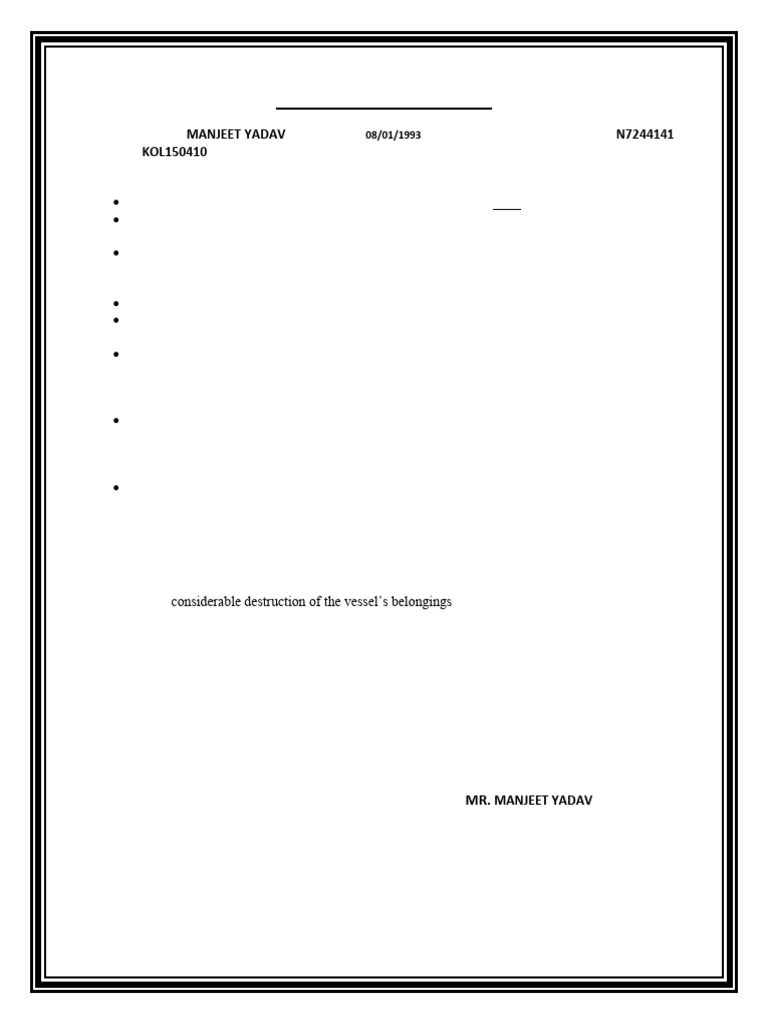 Seaman Employment Contract for Cadet | PDF | Sailor | Employment