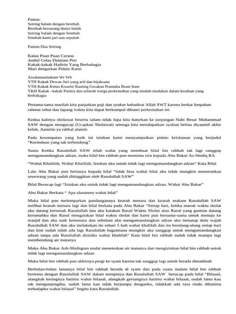 Konsep Pidato Keislaman | PDF | Seni | Puisi