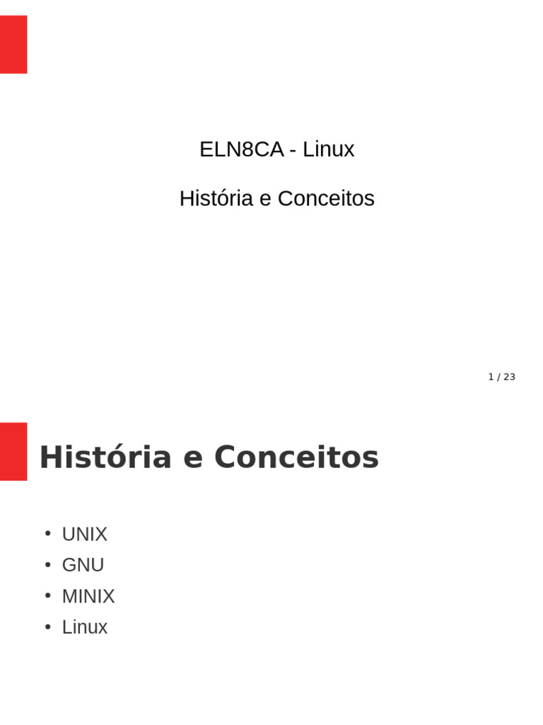 História e Conceitos | PDF | Gnu | Linux