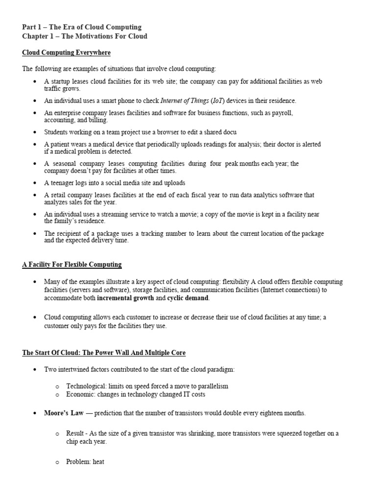 Chapter 1 | PDF | Multi Core Processor | Cloud Computing
