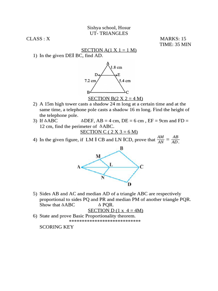 Grade X UT-Triangles | PDF