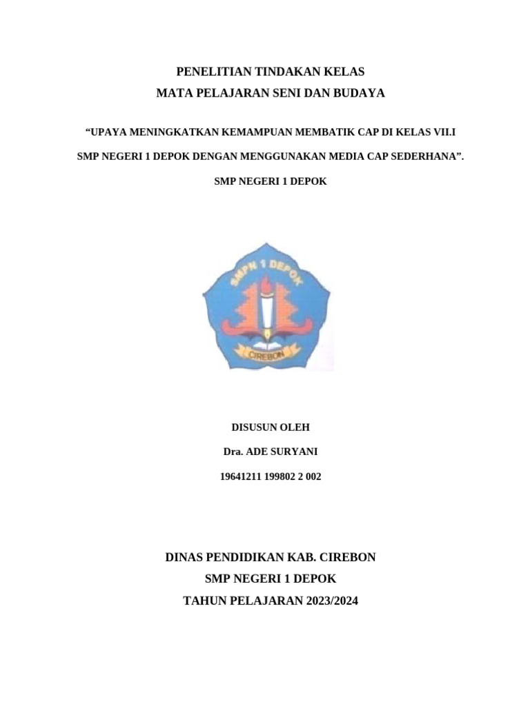 PTK SENI BUDAYA MEMBATIK KELAS 7 Oke | PDF | Karier & Perkembangan