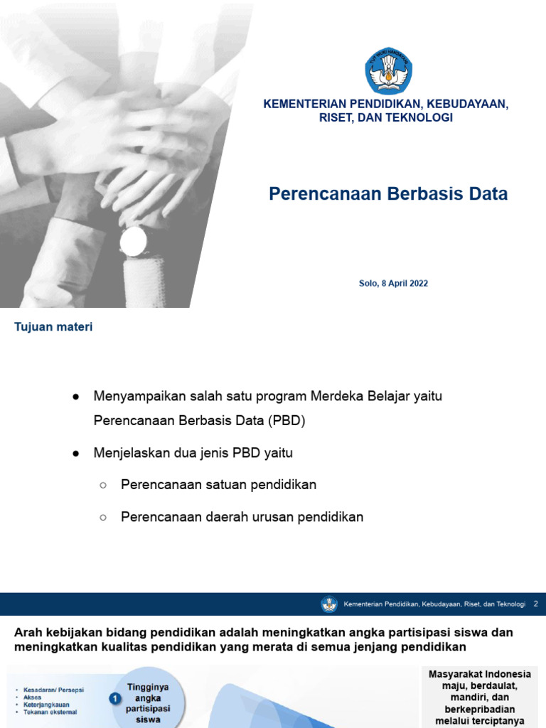 Bahan Bimtek Perencanaan Berbasis Data Versi Konsolidasi - SKM | PDF