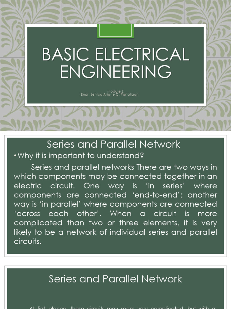 Module-2 for BEE | PDF | Series And Parallel Circuits | Resistor