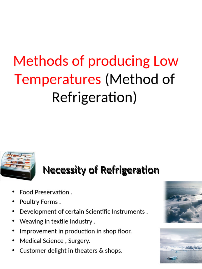Low Temp Method | PDF | Refrigeration | Phase (Matter)