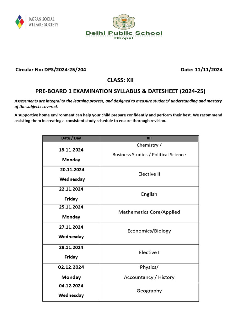 Class XII Pre-Board Exam Syllabus 2024-25 | PDF | Yoga | Derivative