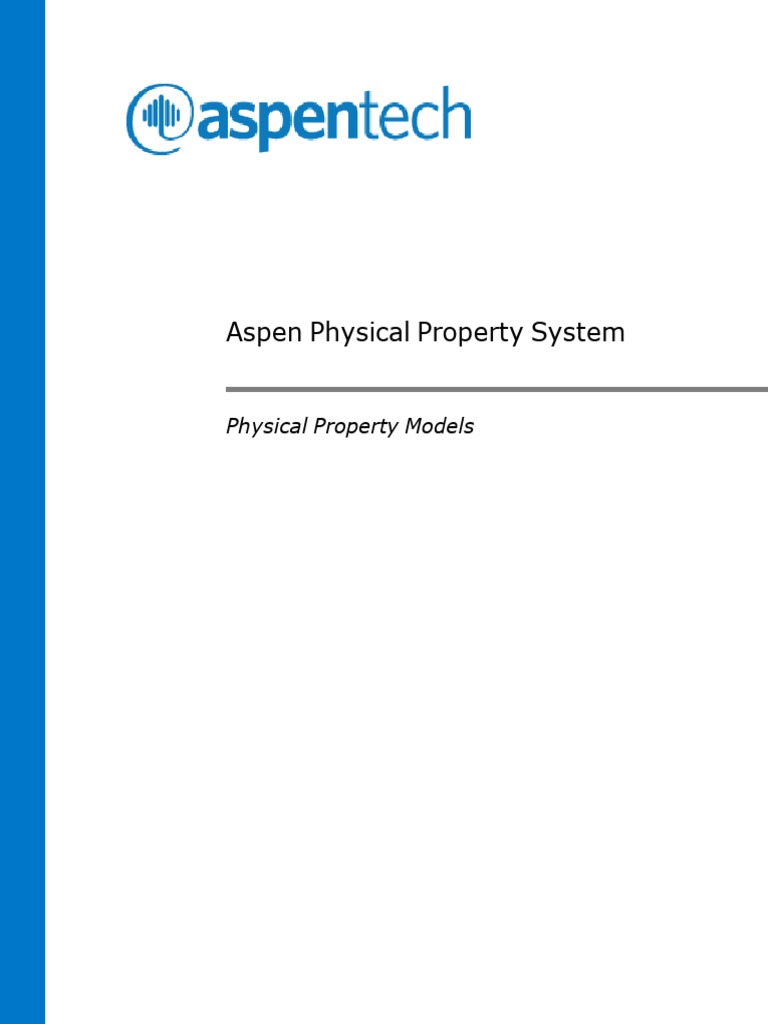 Aspen Physical Property System Physical Property Models 2020 | PDF ...