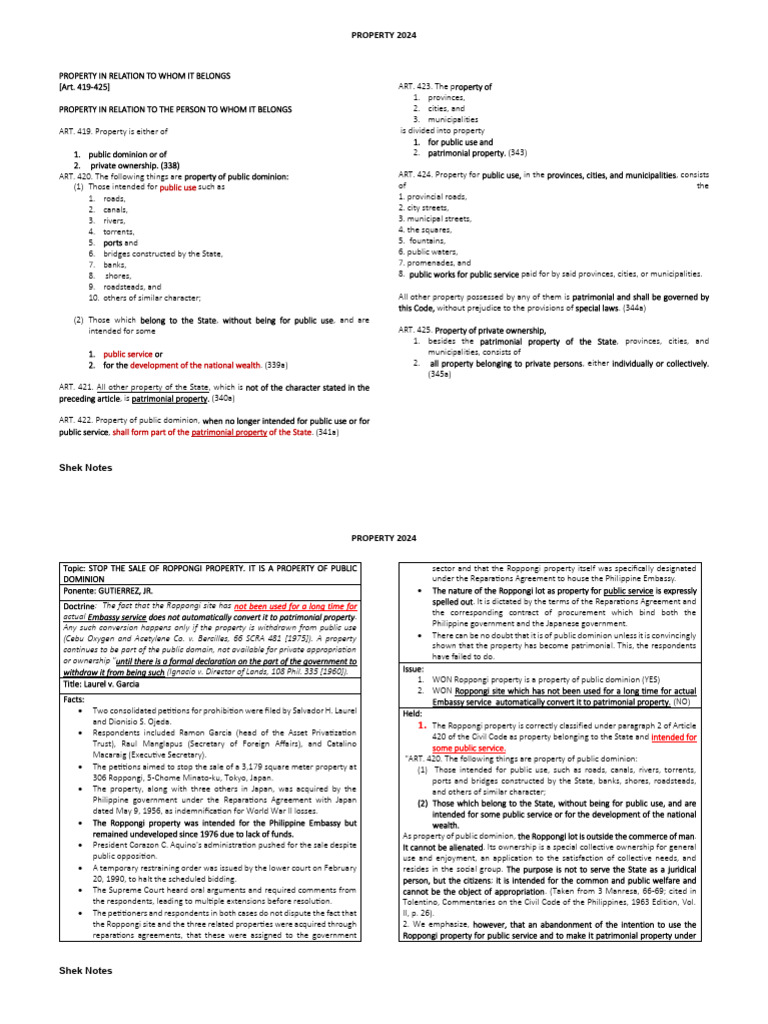 Roppongi Property: Public Dominion Status | PDF | Property | Easement