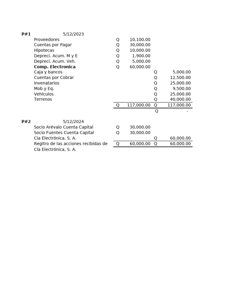 EJERCICIOS DE FUSIONES (Arevalo) | PDF