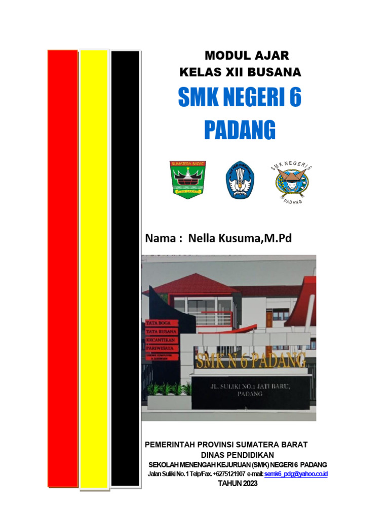 Modul Ajar Desain Dan Produksi Busana - Membuat Figure Dan Gerak Tubuh (Kebaya) - Fase F | PDF ...