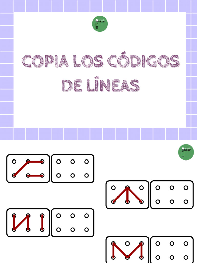 Atencion y Grafomotricidad Copia Los Codigos de Lineas | PDF