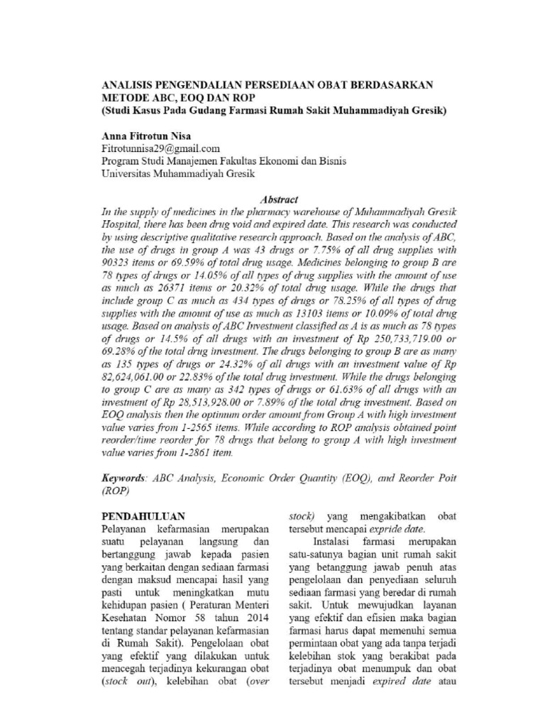 Analsis Pengendalian Berdasarkan EOQ | PDF