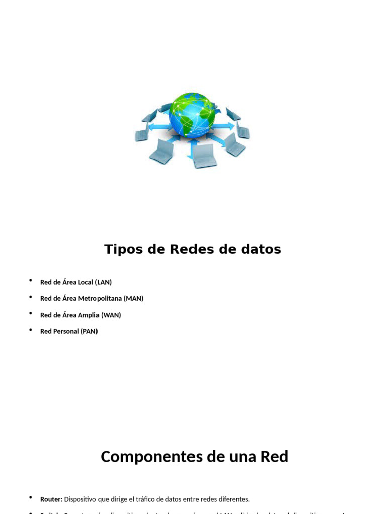 Tipos y Componentes de Redes de Datos | PDF | Negocios | Tecnología