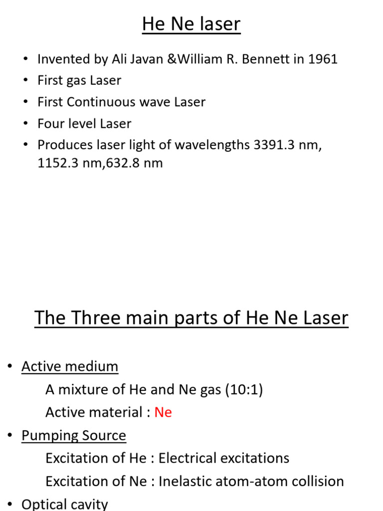 He ne Laser | PDF