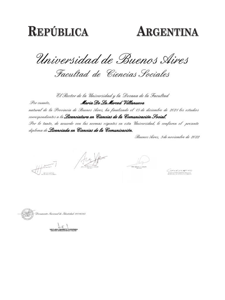 Diploma Licenciatura en Comunicación UBA | PDF