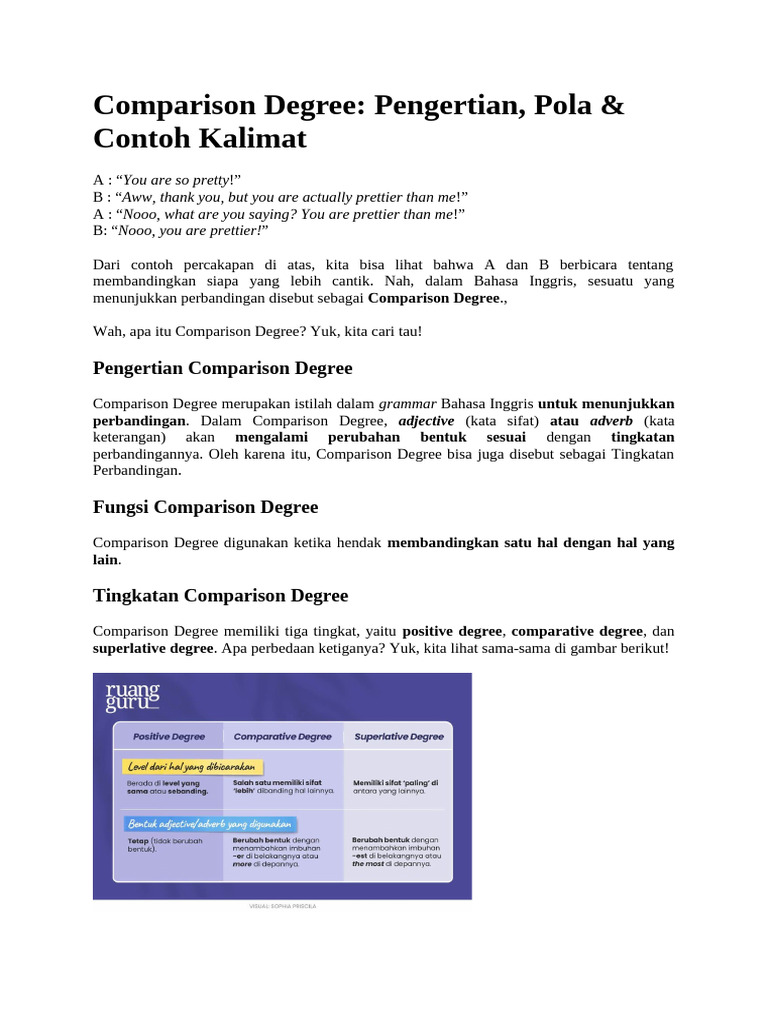 Comparison Degree | PDF