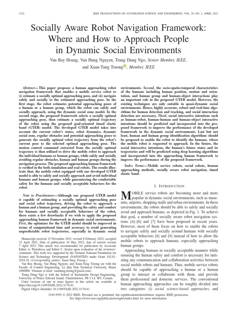 Approaching Socially Aware Robot Navigation Framework Where And How To