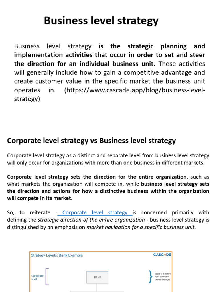 7 Business Level Strategy Part 2 | PDF | Competitive Advantage ...