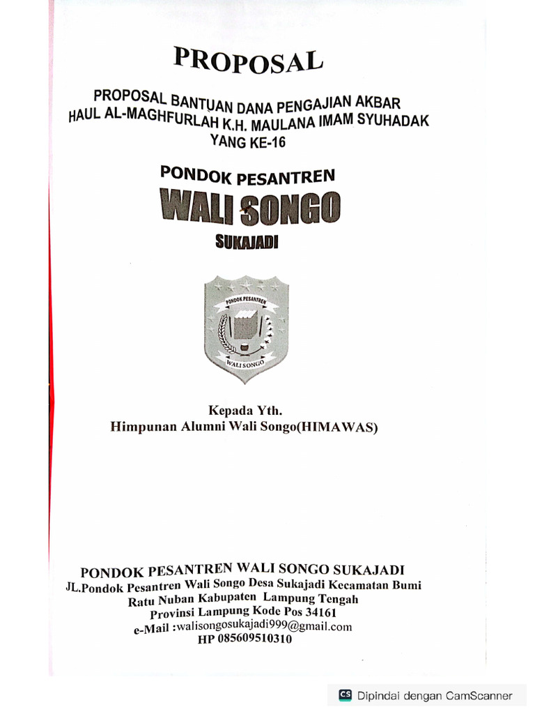 Proposal Pengajinan Akbar Alumni | PDF