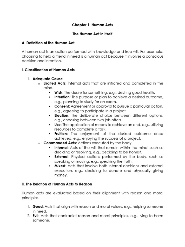 Ethics Chapter One Reviewer | PDF | Intention | Reason