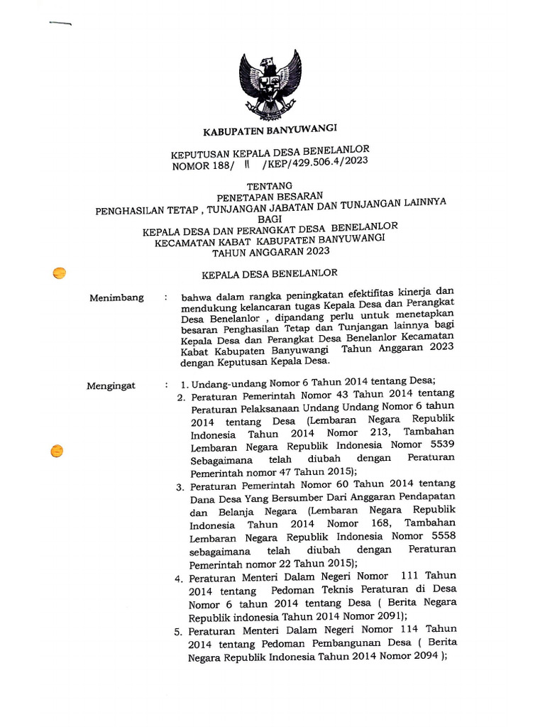 Nomor 188 11 KEP 429.506 .4 2023 | PDF