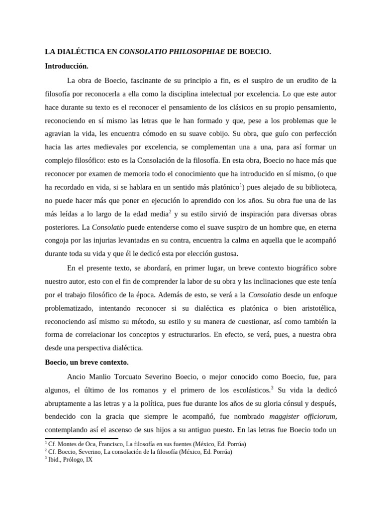 Dialéctica en Boecio y Séneca | PDF | Platón | Aristóteles