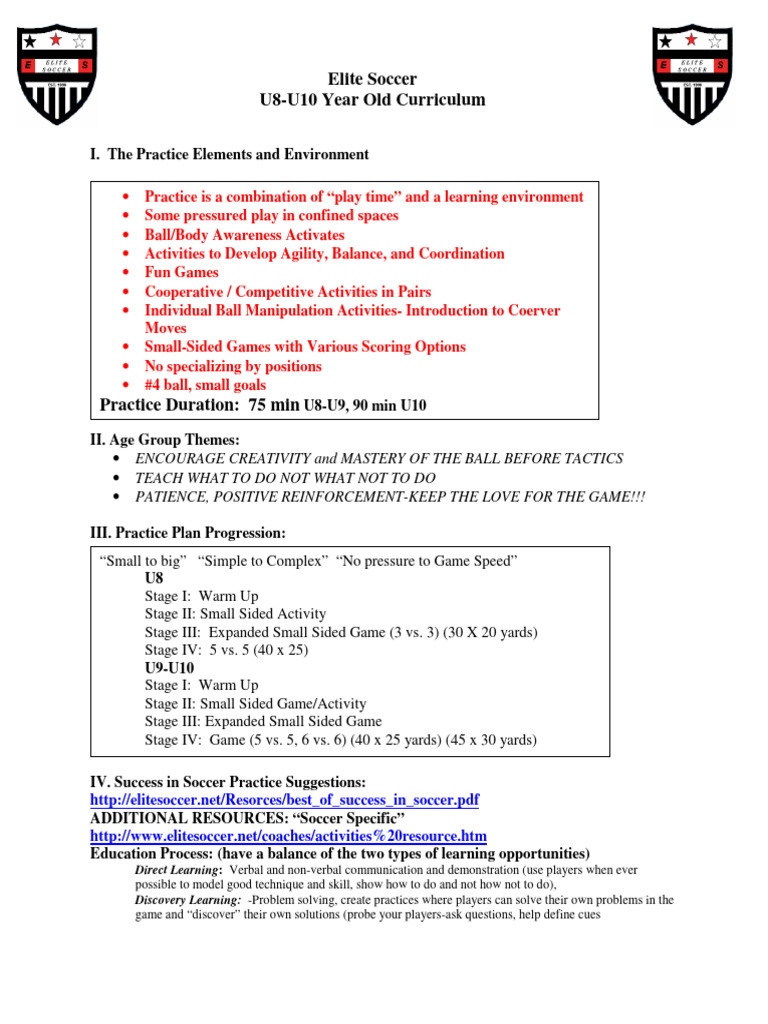U10 Soccer Practice Plan Overview | PDF | Association Football