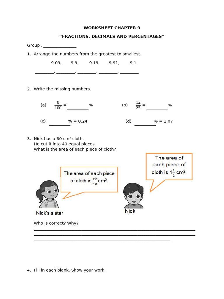 Worksheet Chapter 9 | PDF | Teaching Methods & Materials