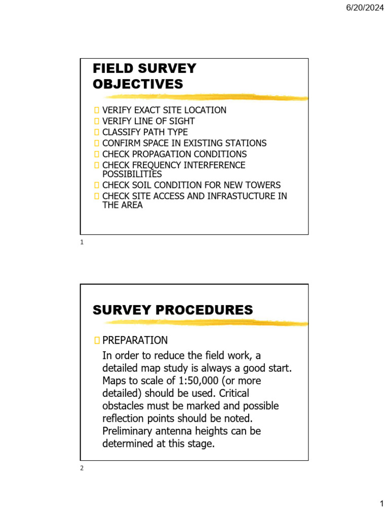 Site Survey Guide | PDF | Precipitation | Attenuation