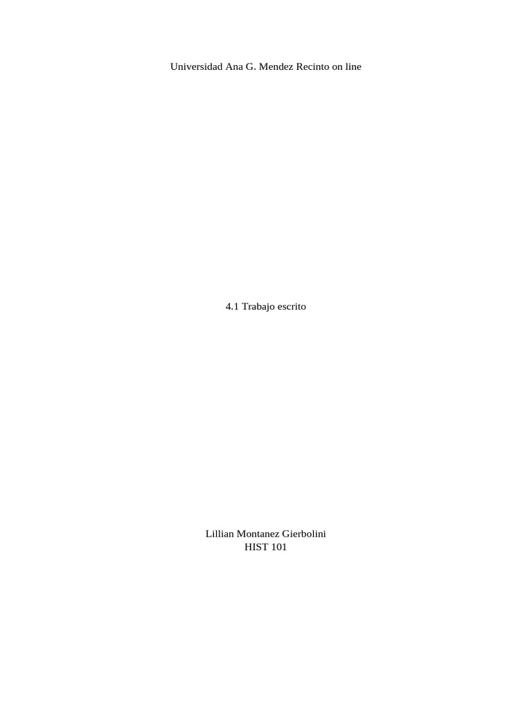 Trabajo 4.1 HIST 101 | PDF | Fósil