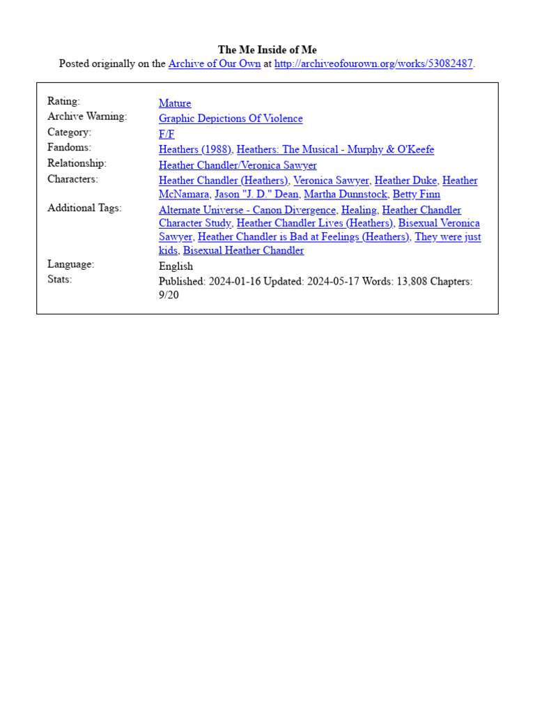 The Me Inside of Me | PDF | Mystery, Thriller & Crime Fiction | General ...