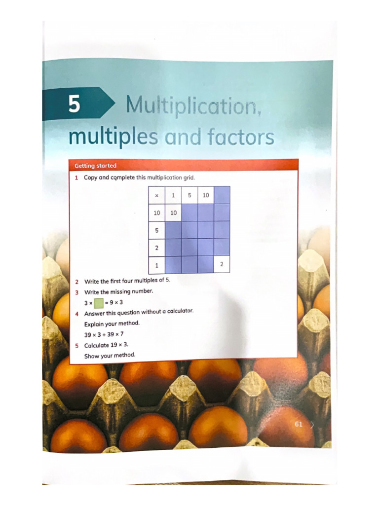 Unit 05.01. Tables, Multiples & Factors | PDF