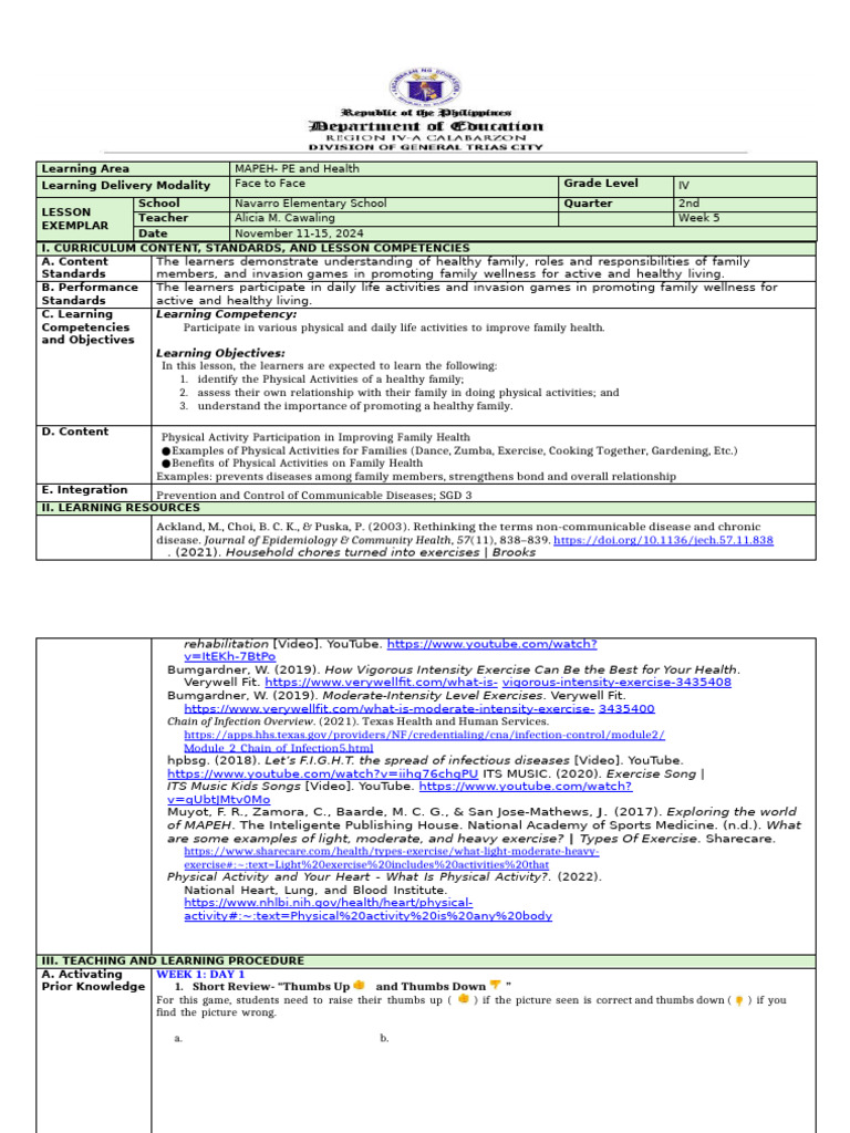 Q2 LE PE-and-Health-GRADE-4-Lesson 5 | PDF | Infection | Pathogen
