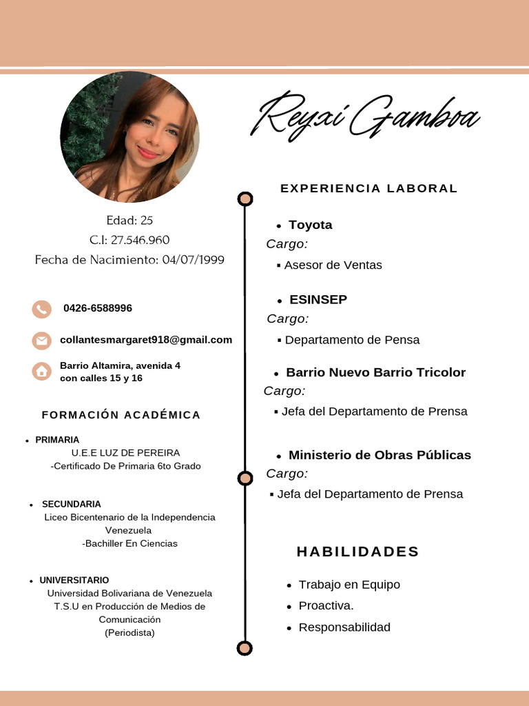 Curriculum Vitae Reyxi Gamboa | PDF