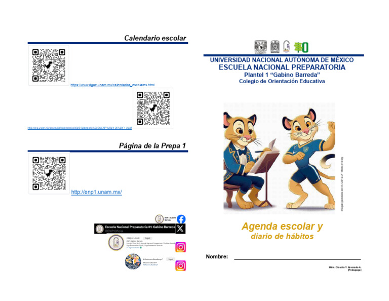 Agenda Caratula IMPRIMIR 1 HOJA | PDF