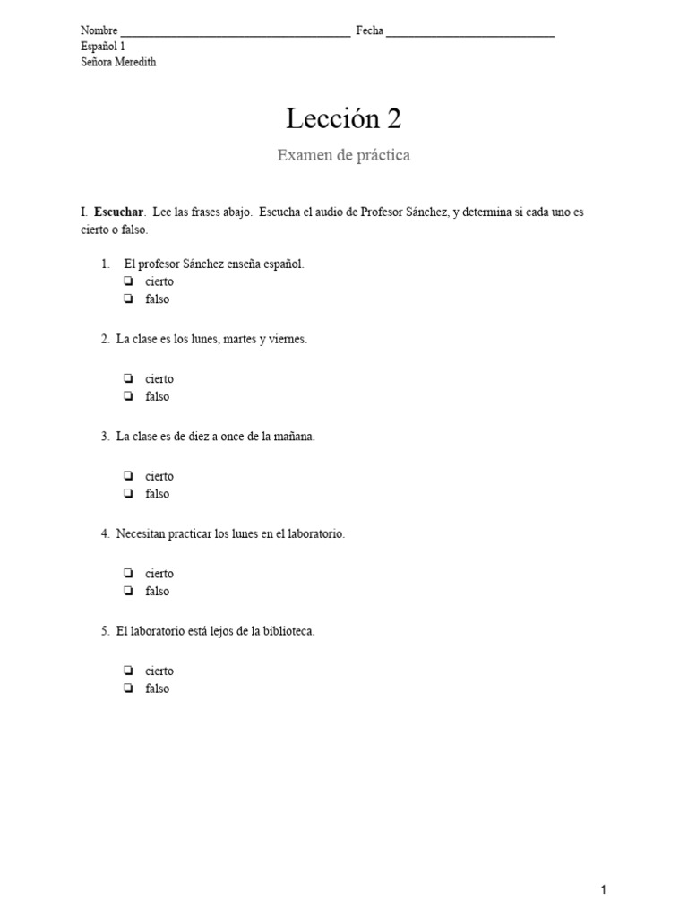 L2 Examen de Práctica | PDF