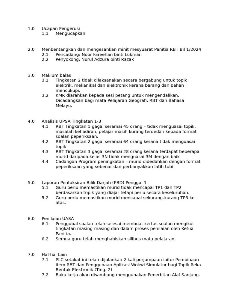 Ucapan Pengerusi | PDF