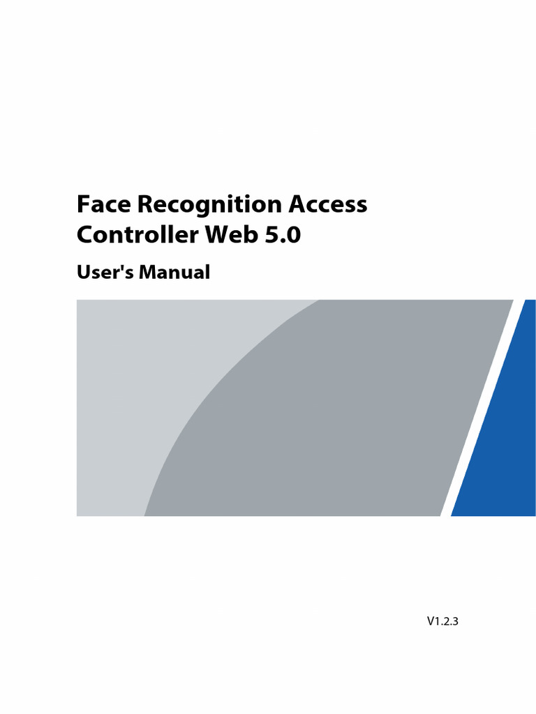 Face Recognition Access Controller Web 5.0 User S Manual V1.2.3 | PDF | Access Control | Qr Code