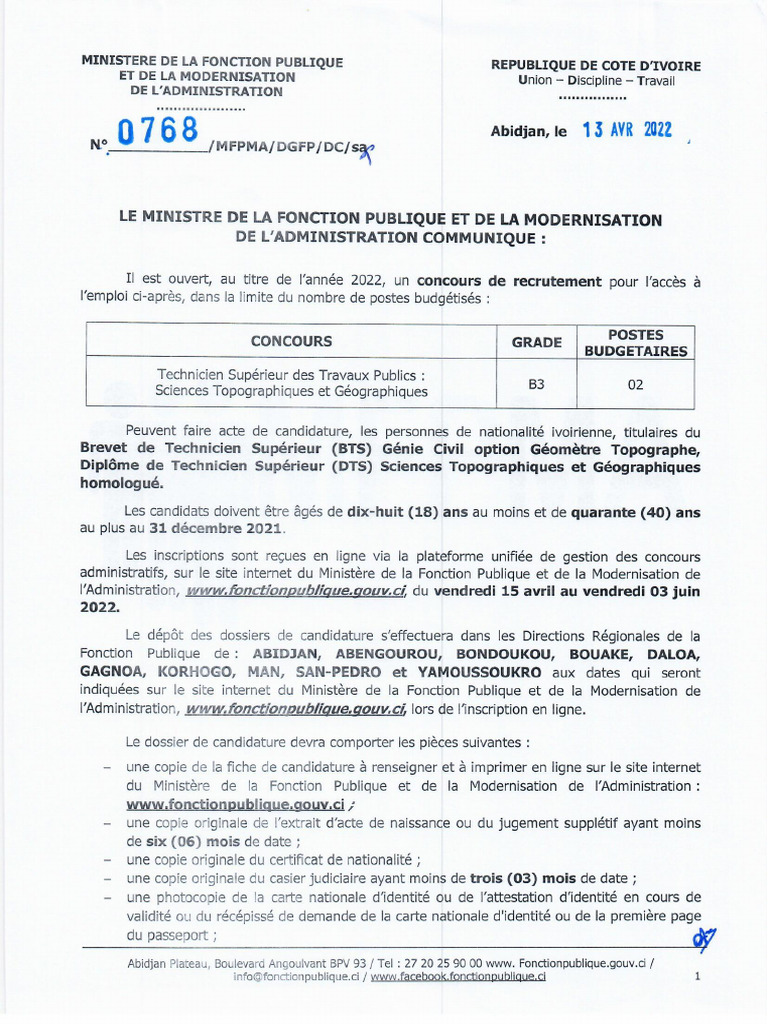 CR Techinicien Superieur TP - Sciences Topo Geo. | PDF