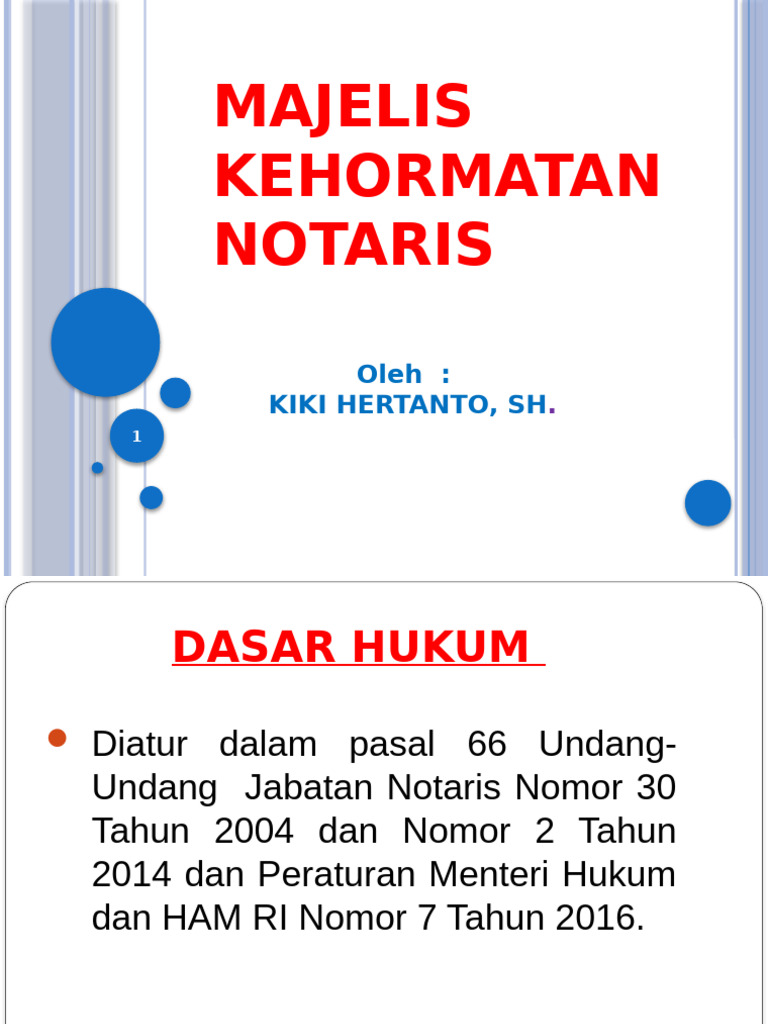 Struktur dan Tugas Majelis Kehormatan Notaris | PDF