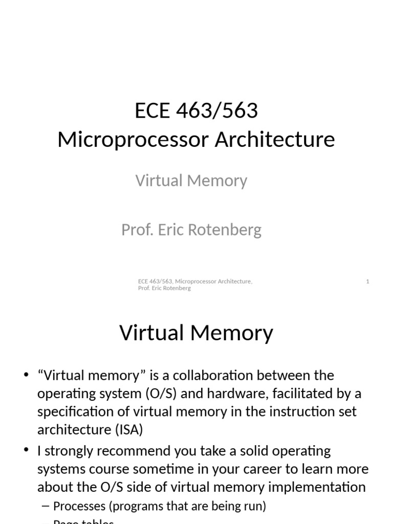 Virtual Memory and TLB | PDF | Cpu Cache | Computer Architecture
