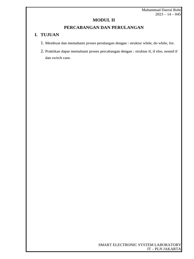 Laporan Praktikum Ap Modul Ii&iii | PDF