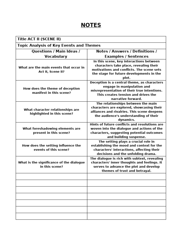 Two Column Cornell-1731664884608 | PDF | Plot (Narrative) | Deception