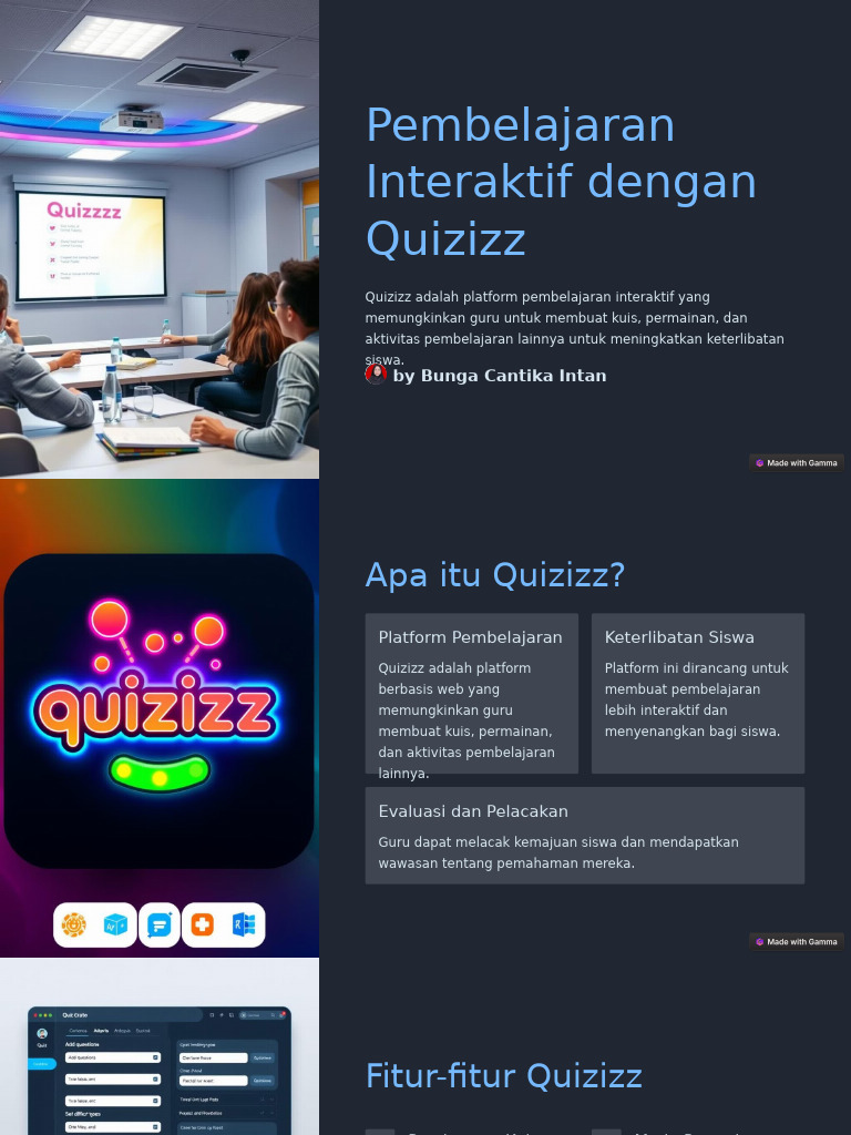 Pembelajaran Interaktif Dengan Quizizz | PDF