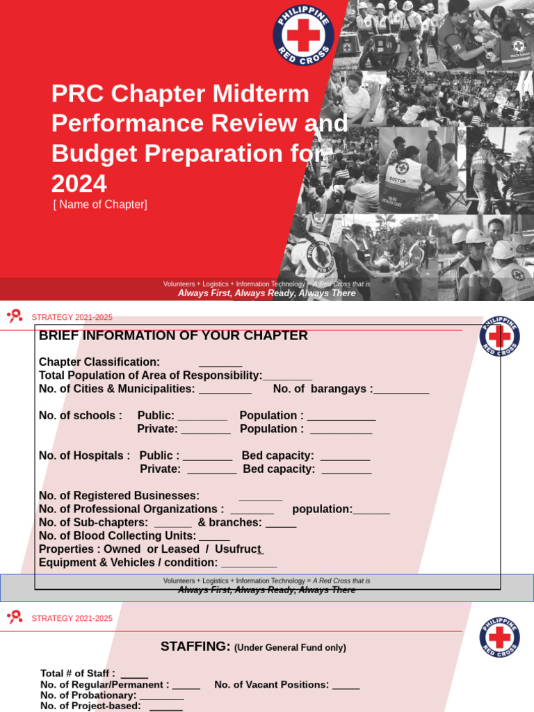 2024-2026 PRC Chapter Midterm Performance Review and Budget Preparation | PDF | American Red Cross