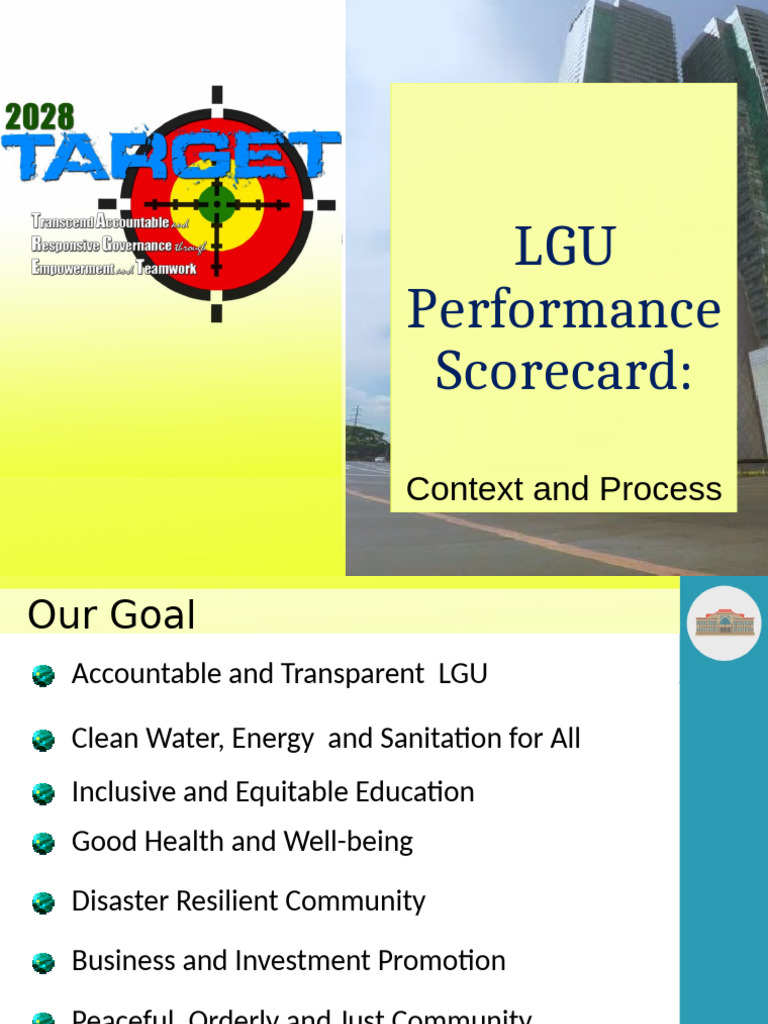 8 LGU Scorecrd Presentation | PDF | Economy And The Environment | Sustainability
