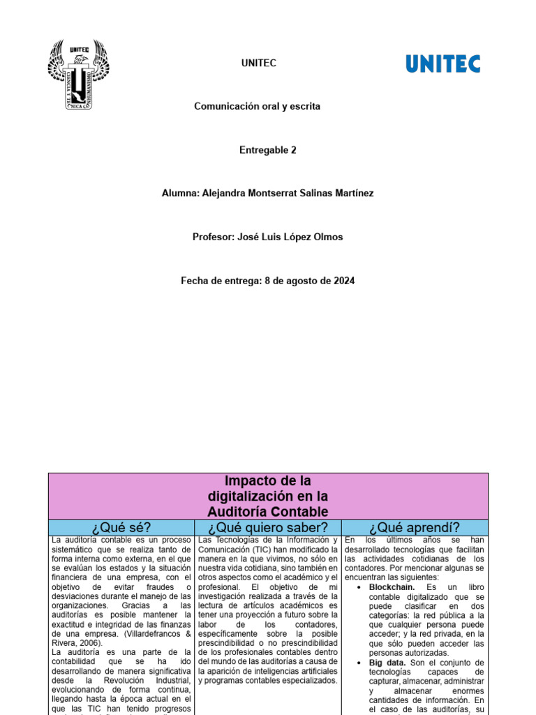 U4 E2 Amsm | PDF | Auditoría | Contador