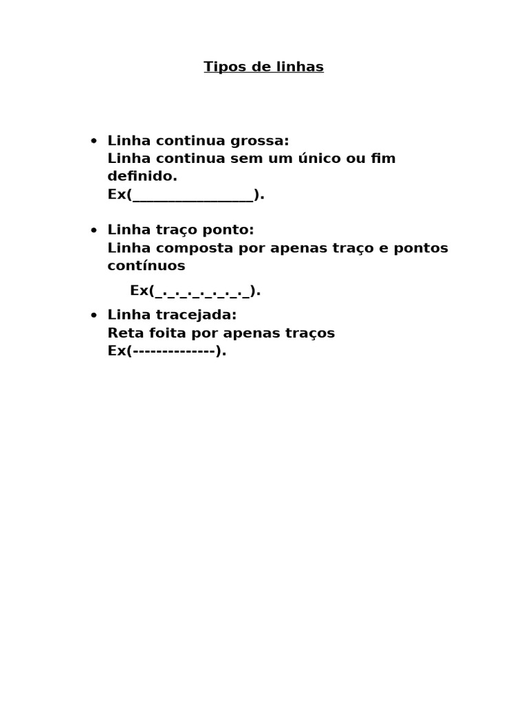 Tipos de Linhas | PDF