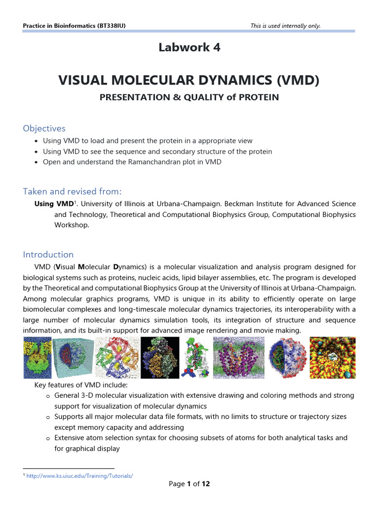 Lab04 - Lab Manual | PDF | Molecular Dynamics | Sequence Alignment
